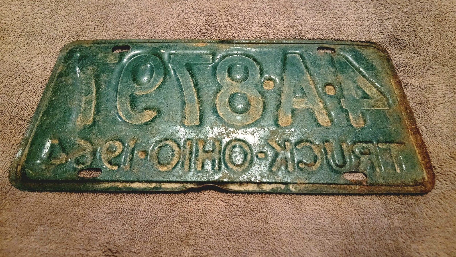 Vintage 1964 Ohio Truck License Plate Original Tag Number 4-A-8797 | eBay