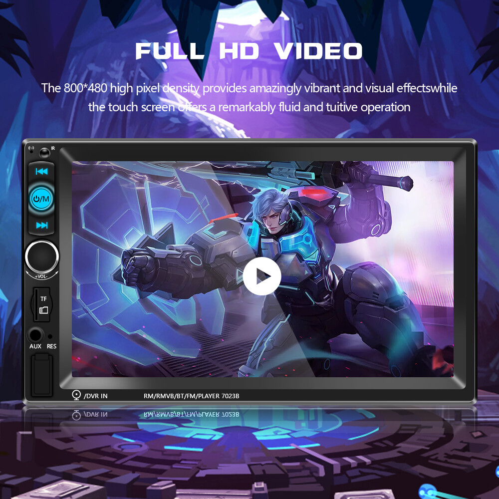 2DIN 7'' Car Radio Stereo MirrorLink Bluetooth USB/TF/AUX/Remote ...