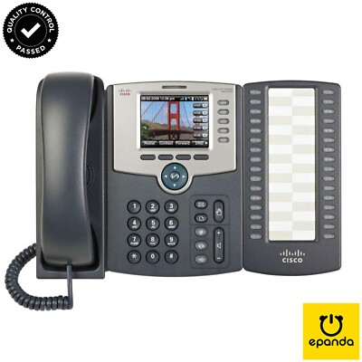 Cisco SPA525G2 with SPA500S 32-Button Sidecar Wireless Color SIP Phone ...