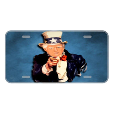 Custom Personalized License Plate Car Tag With Uncle Sam Donald Trump ...