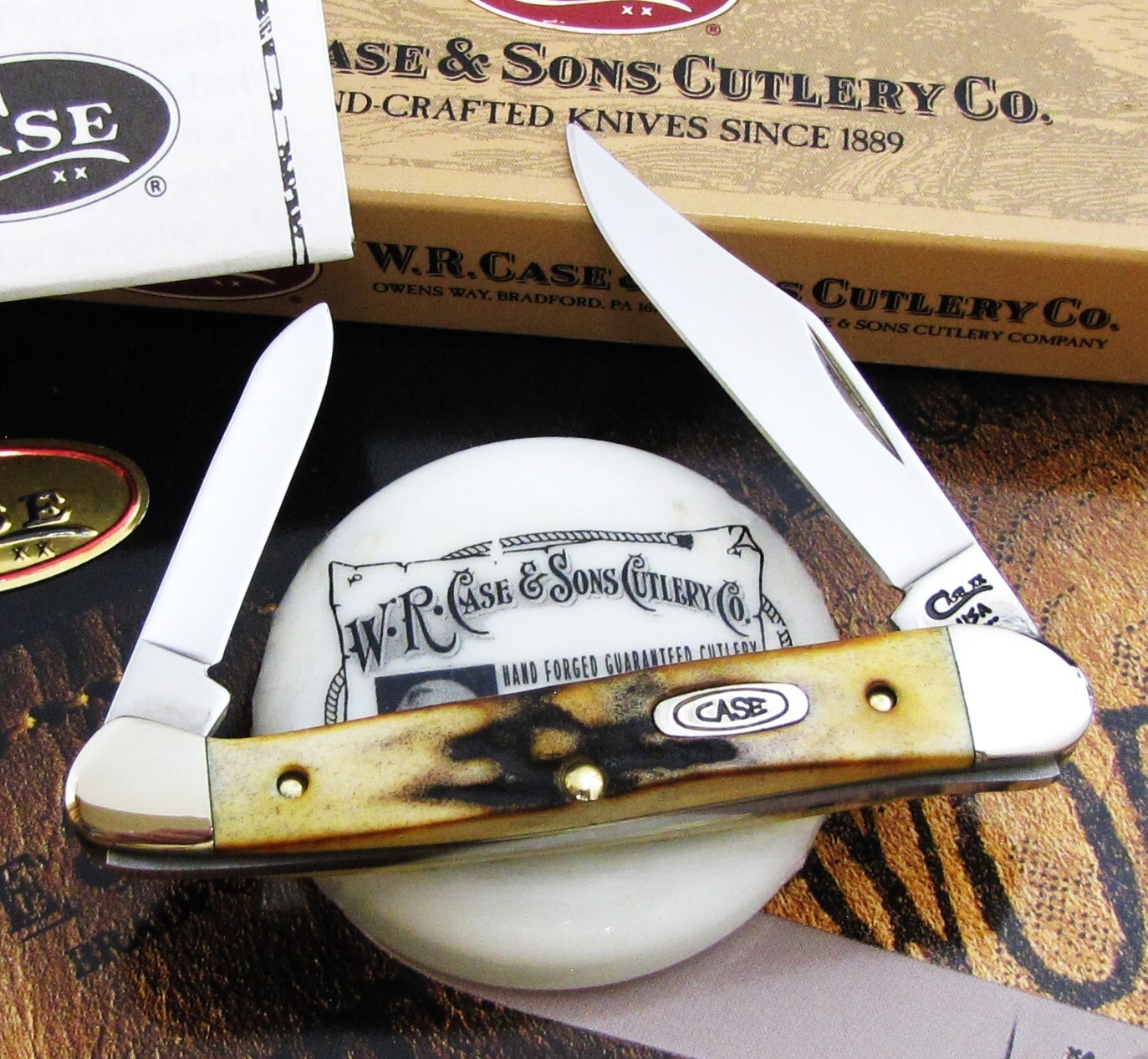Case XX Stag Mini Copperhead Knife 1995 GREAT Stag Handles MIB Original ...