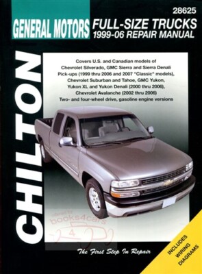 TAHOE SUBURBAN AVALANCHE SHOP MANUAL CHEVROLET SERVICE REPAIR CHILTON ...