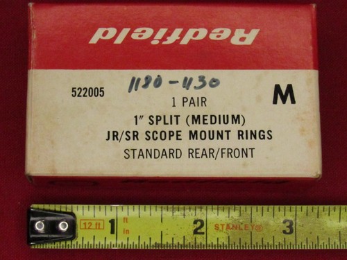 Vintage Redfield Scope Rings - 1" Split Medium for JR/SR Bases - P/N ...