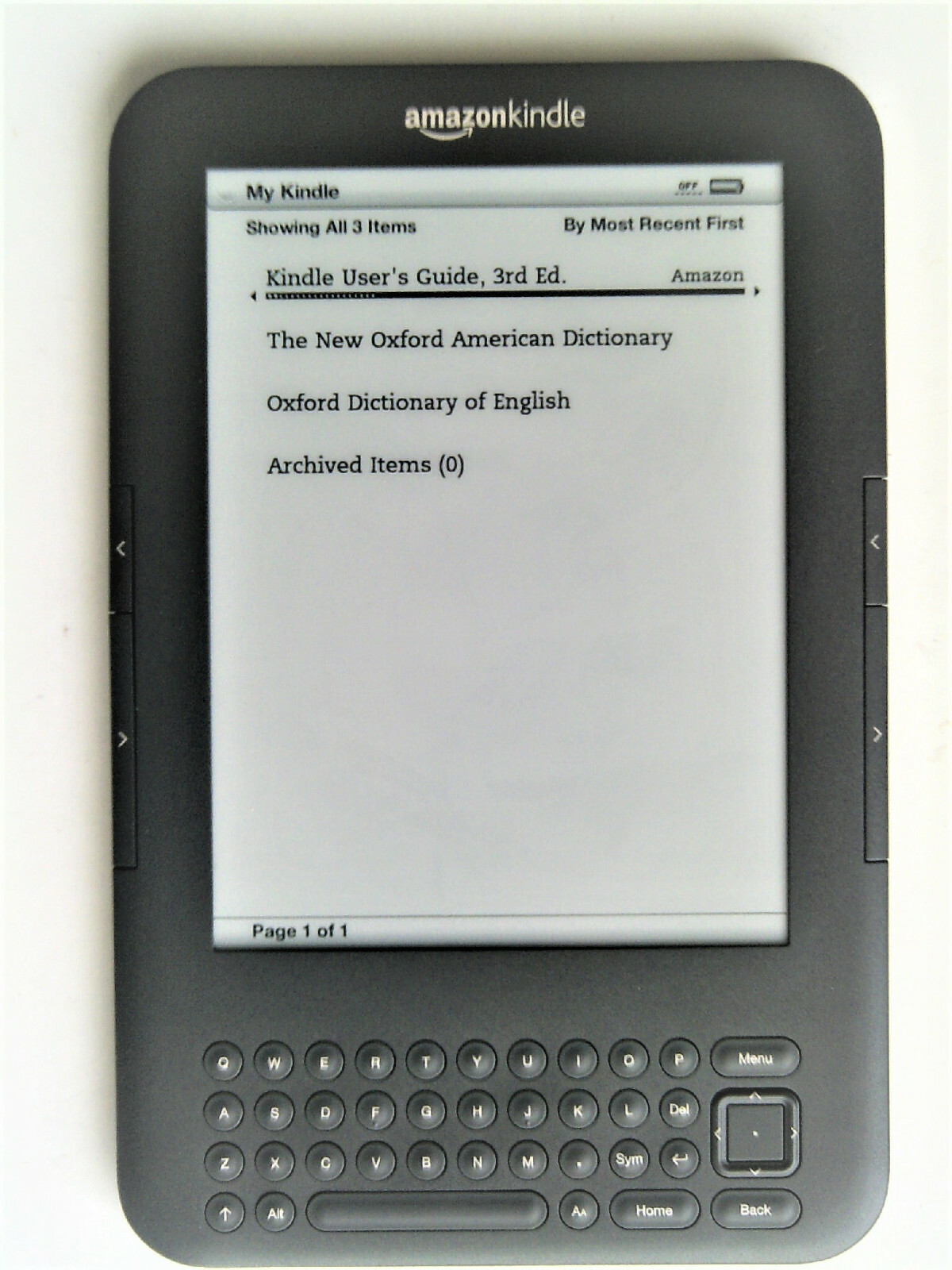 Amazon Kindle Keyboard D00901 3rd Generation 4GB, 6in - Very good ...