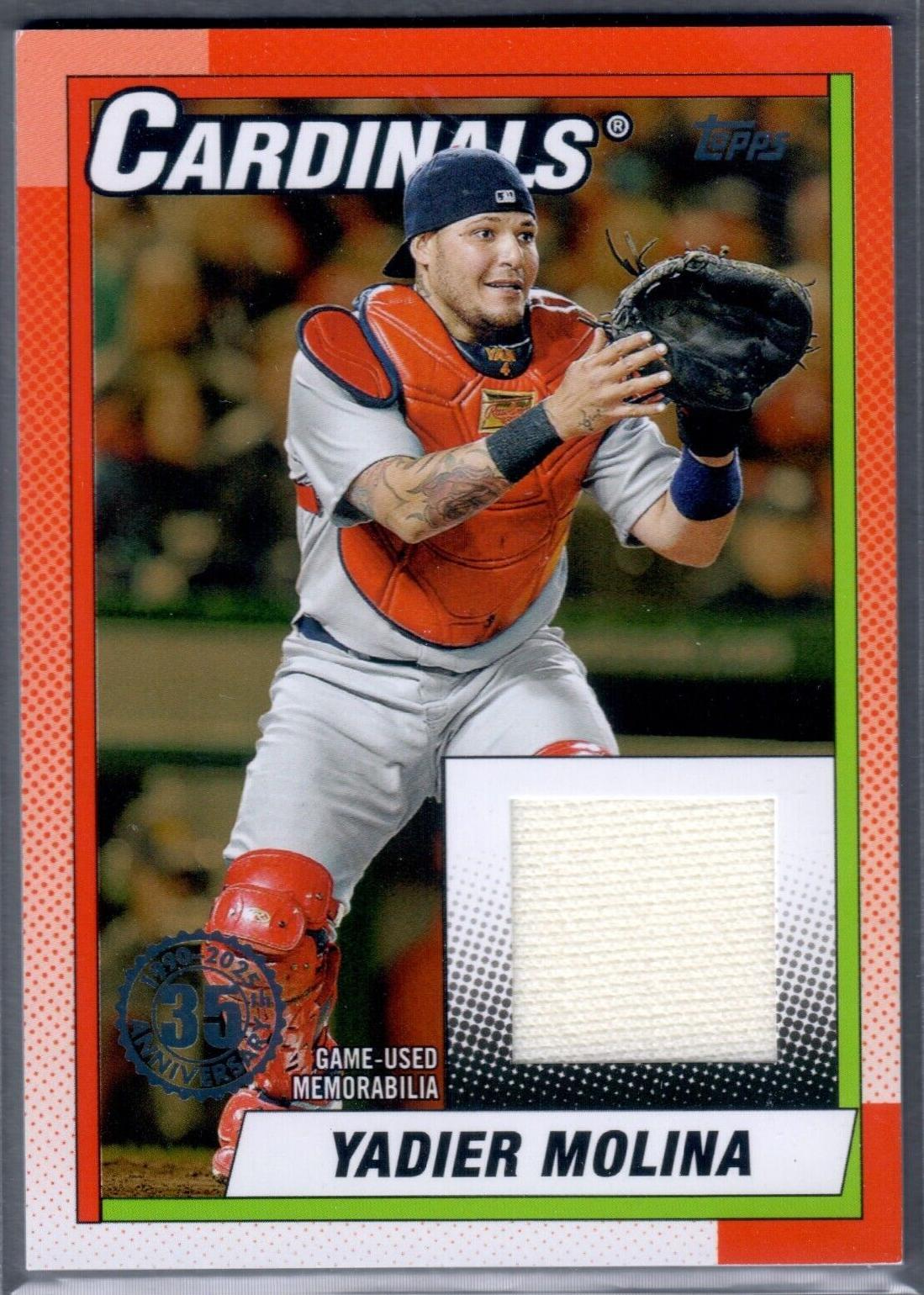 2025 Topps Series 1 - 1990 Topps Baseball Relics Yadier Molina #T90R-YM ...