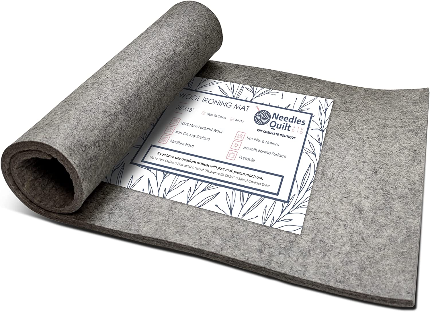 36" X 18" XL Wool Pressing Mat | 100% Natural New Zealand Wool Ironing ...