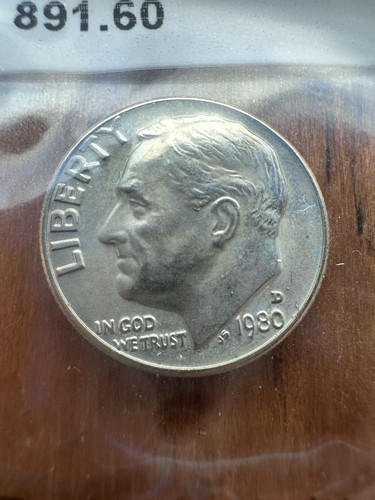 1980 D UNCIRCULATED ROOSEVELT DIME ~ NICKEL CLAD COPPER ~ 573 | eBay