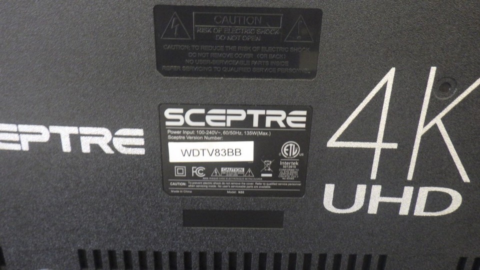 Sceptre 55" Class 4K UHD LED TV HDR U550CV-U (TDY024599) | eBay