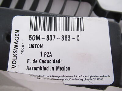 Genuine OEM VW 5GM-807-863-C Rear Bumper Cover Support Rail | eBay