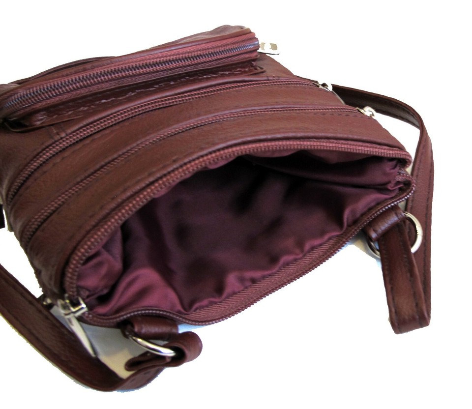 Real Leather Shoulder Bag Handbag Purse Cross Body Organizer Smart ...