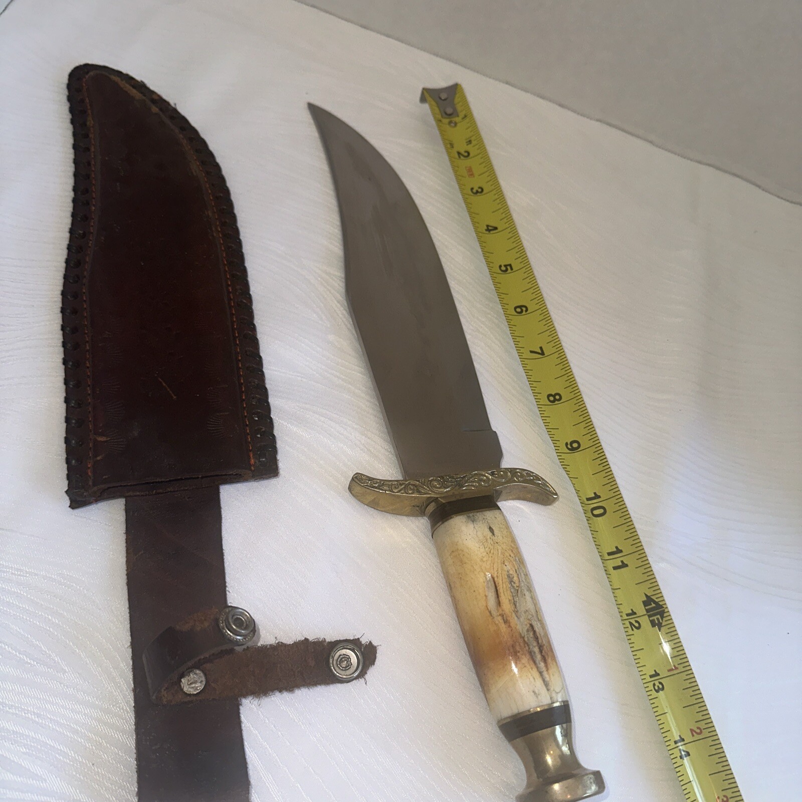 Vintage Pakistan Fixed Blade 10” Hunting Knife Stainless Steel with ...