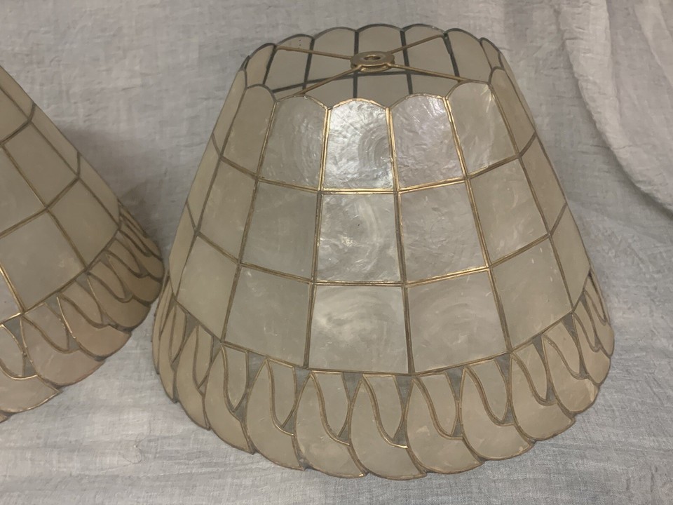 Vintage Capiz Shell Lamp Shades-3 | eBay
