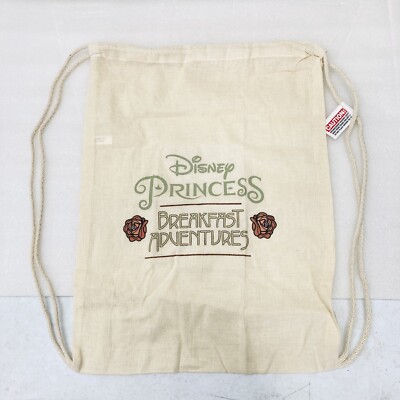Disney Princess Breakfast Adventures Drawstring Linen Bag 12.5" x 16.5 ...