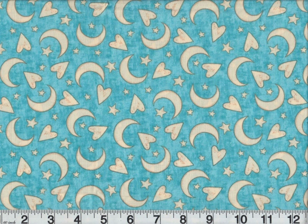 Blue Moon Print Fabric