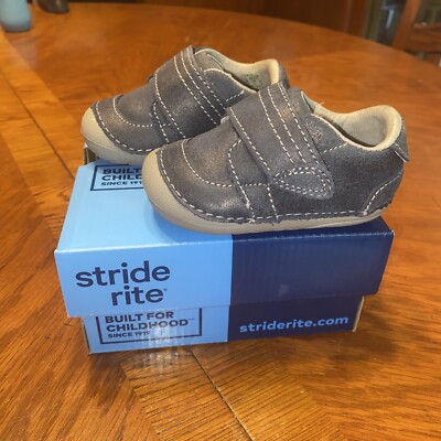 NIB STRIDE RITE INFANT BOYS SHOES 3W SM KELLEN NAVY BLUE | eBay