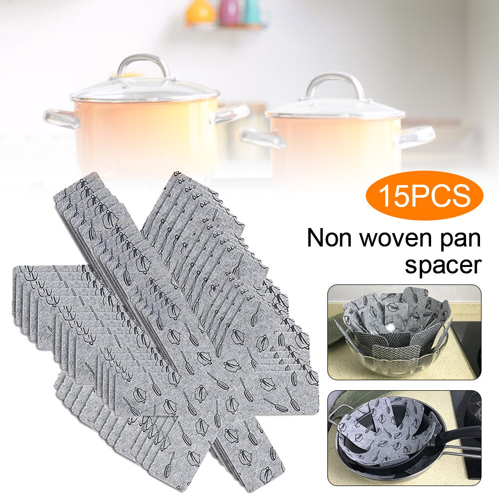 15X Pan Pot Protectors Felt Scratchs-proof Padded Divider Pad Protect ...