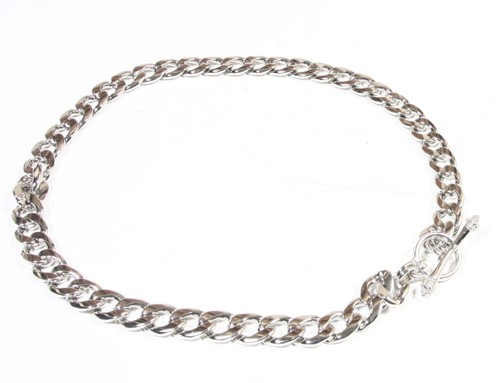 Women's plain Celebrity Chain Silver little heavy chain good quality ...
