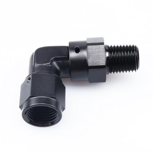 -8 AN Female to 3/8" NPT Male 90 Degree Swivel Adapter 8AN to 3/8 NPT ...