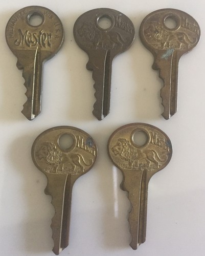 5 Vintage Lion MASTER Padlock Keys | eBay