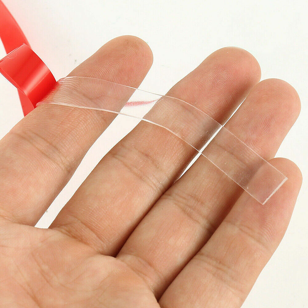 Double Sided Super Sticky Clear Tape Red Strong 3M Craft DIY Roll 15/20 ...
