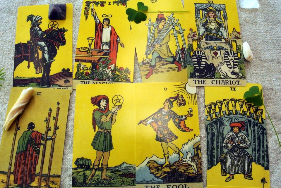 Smith-Waite Tarot Deck Borderless by Arthur Waite (2017, Book, Other ...