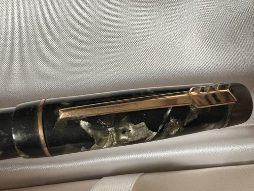 The Croxley Fountain Pen Dickinson Gold Marble Antique 1950 | eBay UK