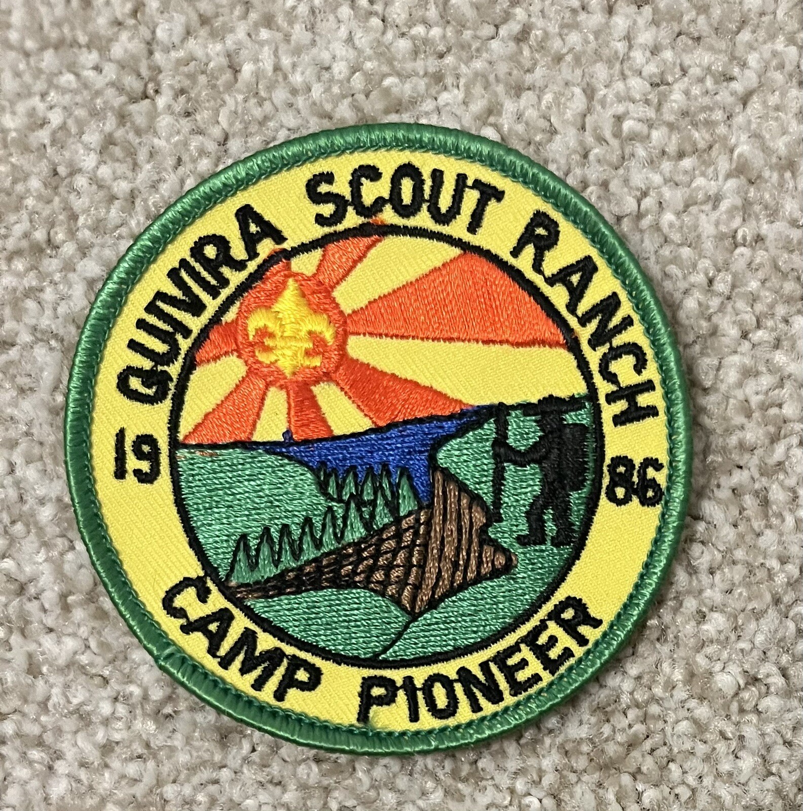 Boy Scout Camp Pioneer Quivira Scout Ranch 1986 Patch 2PFR | eBay