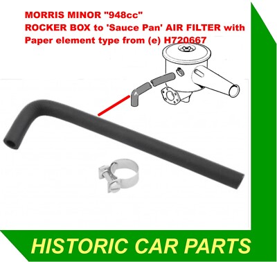 ROCKER BOX BREATHER HOSE + CLIP for MORRIS Minor 1000 948 from e ...