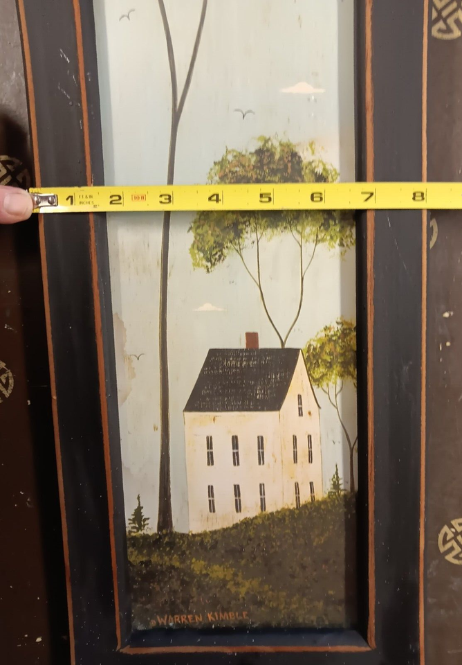 Pair of Vintage WARREN KIMBLE Framed Art Prints, Wood FRAMES 8" X 29 ...