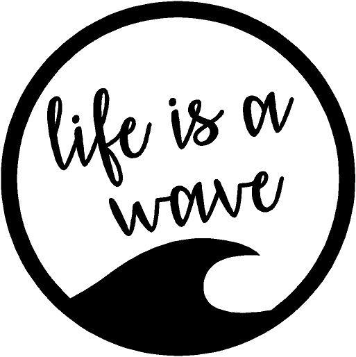 life is a wave surfing surfboard paddleboard campervan car stickerS ...