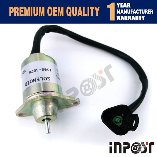 1500-3076 1500-3024 12V New Fuel Stop Solenoid For Yanmar Engine | eBay