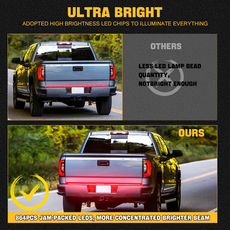 For Honda Ridgeline 60" LED Strip Tailgate Light 3 Row Bar Reverse ...