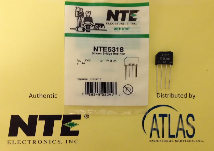 NTE NTE5318 Silicon Bridge Rectifier 4A 200V ***AUTHORIZED NTE ...