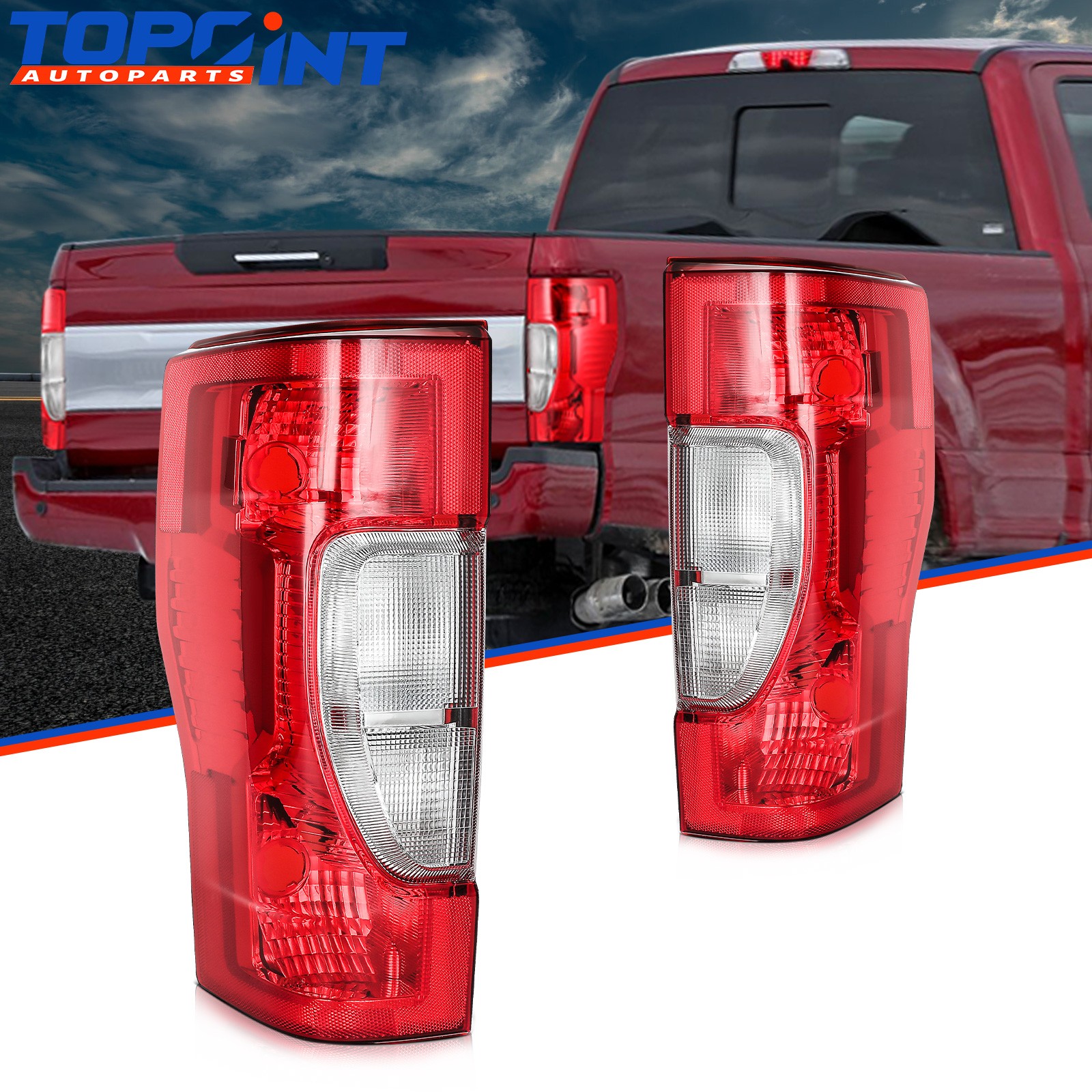 Pair For 20-22 Ford F-250 F-350 Tail Lights Assembly w/o Blind Spot 6.2 ...