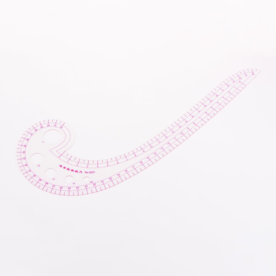 Styling Sewing French Curve Ruler 30x10.5cm Clear Sewing Pattern Making ...