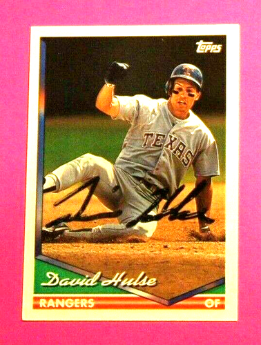 1994 Topps, Texas Rangers - DAVID HULSE - autographed | eBay