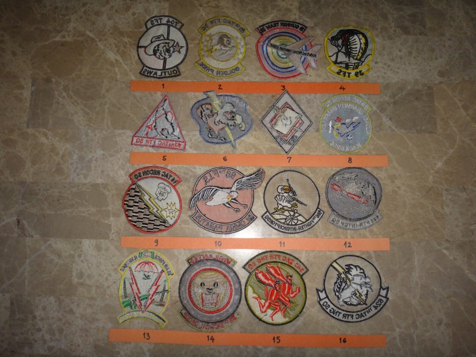16 US Air Force TFS, TRS, FIS, TG, and TFTS Patches @ $10/each patch | eBay