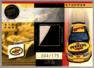 STEVE PARK 4/175 RACE USED PIT SIGN PATCH SP 2003 PRESS PASS PIT ...