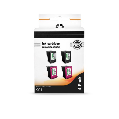 4x MWT Tinte 2+2 kompatibel f r HP J-4660 J-4680-C J-4540 J-4535 J-4550 ...