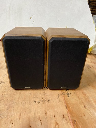 2 Boston Acoustics HD5 Bookshelf Speakers (Pair) Wood Black 8 Ohms | eBay