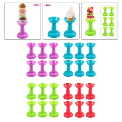 6Pcs Ice Cream Bracket Decoration Round Dessert Cup for Parties Kitchen ...