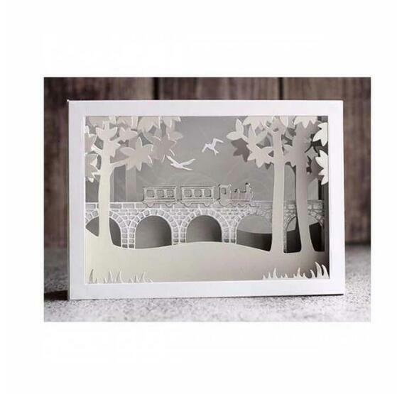 Train Car Bridge Pier Metal Cutting Dies Scrapbooking Craft Die Cut ...