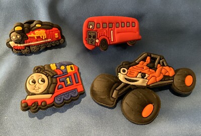 Thomas The Train & Blaze Monster Truck Bus Theme Croc Style Shoe Charms ...