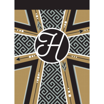 Garden Monogram H Cross Blap Flag | eBay