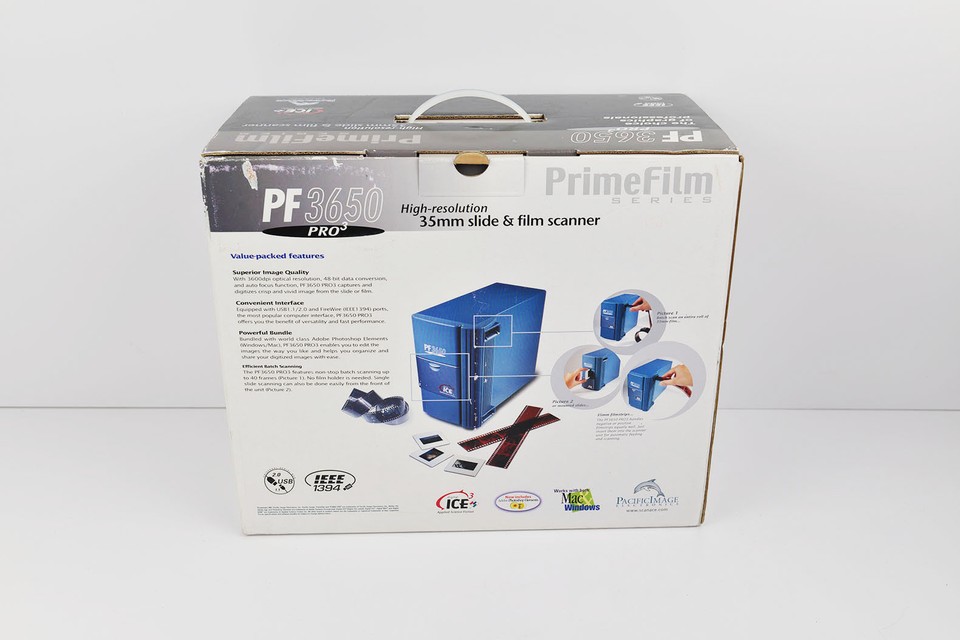 Brand New Pacific Image PF 3600 Pro3 Film Electronics PrimeFilm Scanner ...