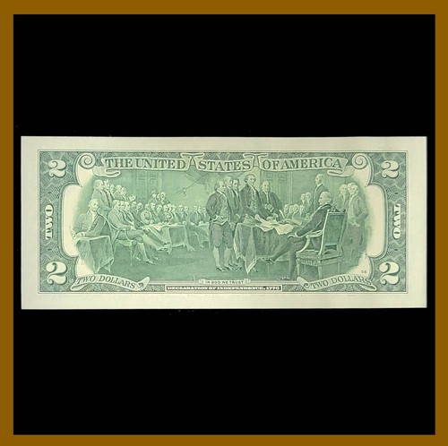 US Colorized 2 Dollars Bill Legal Tender Independence Day 4th of July ...