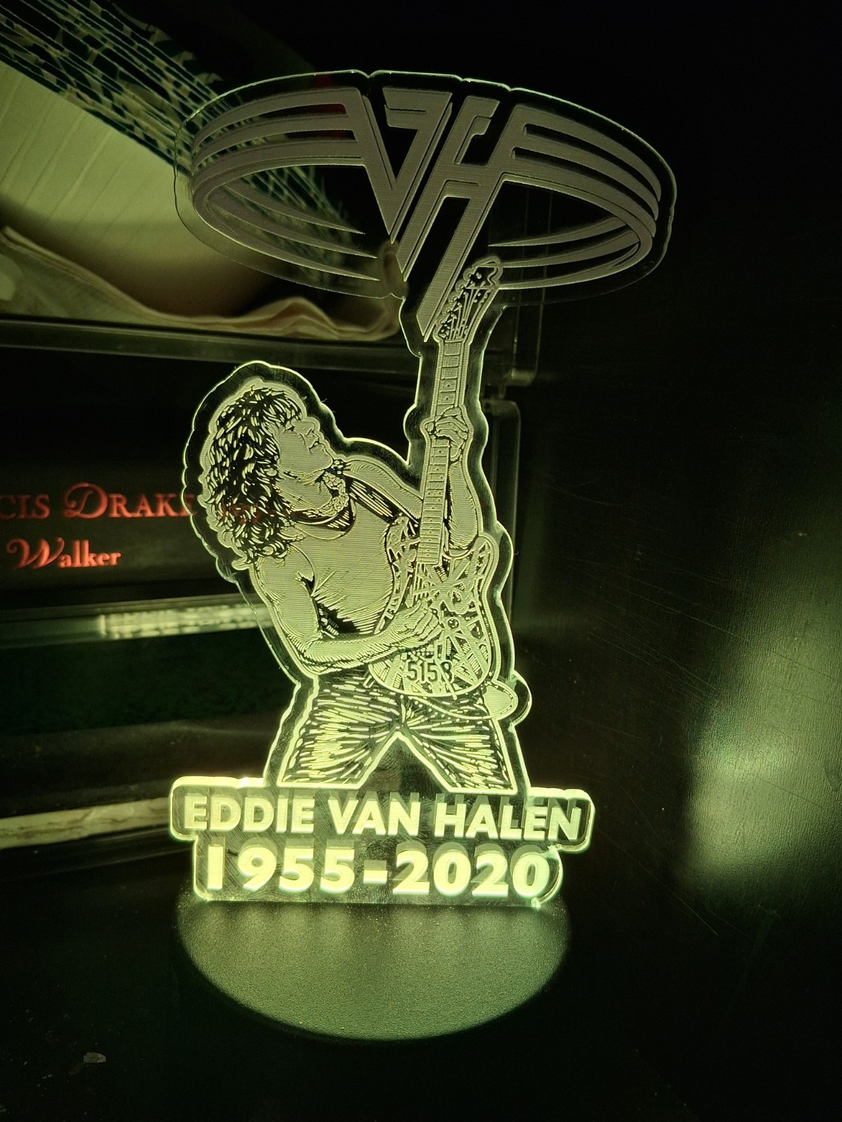Eddie Van Halen LED Light Base, Comes W Remote that requires 2 AA ...