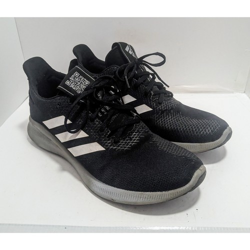 Mens Sz 9.5 Adidas SenseBounce plus Black Gray Sneakers Comfort ...