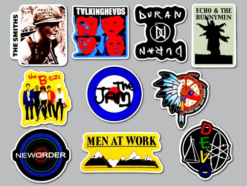 New Wave Vinyl Sticker Lot (10 Pack) SET 1 b-52s devo talking heads ...