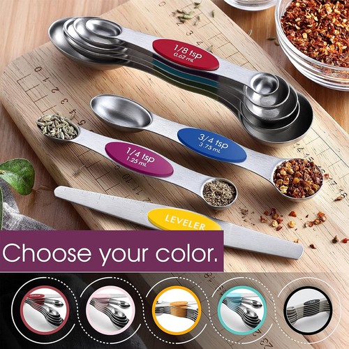 Spring Chef Stainless Steel Magnetic Measuring Spoons Set 1-Pack ...